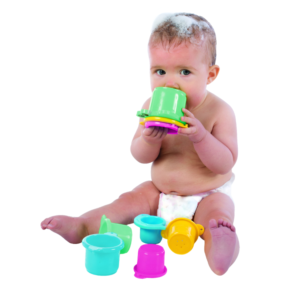 Playgro – Croc Cups | Stackable, Colorful Toddler Cups for Bath, Play ...